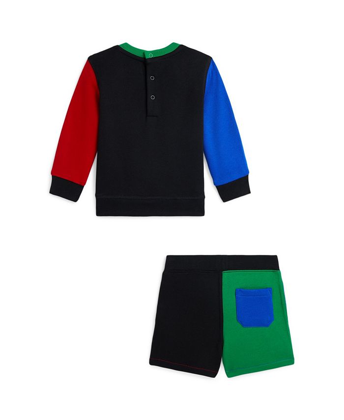 Polo Ralph Lauren Baby Boys Logo Fleece Sweatshirt and Shorts Set - Macy's
