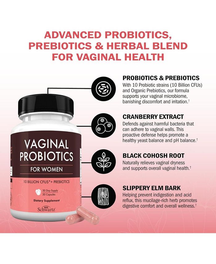 BioSchwartz Vaginal Probiotics - Healthy Vaginal Odor & pH Balance ...
