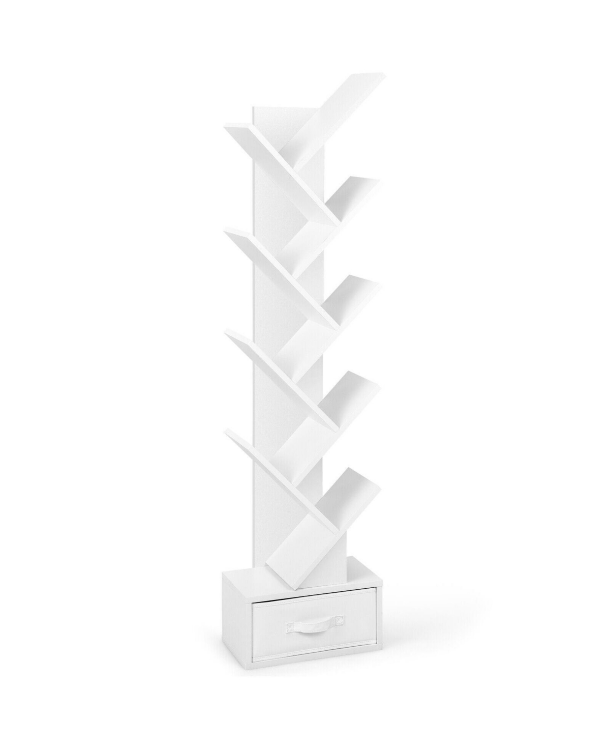 Click here for 10-tier Tree Bookshelf with Drawer Free-standing S... prices