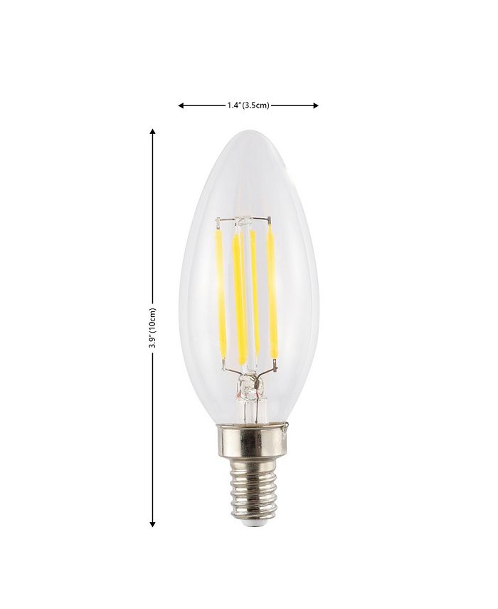 Jonathan Y Vintage Like Non-Dimmable C35 4-Watt LED Edison Glass Bulbs ...