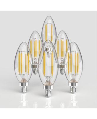 Vintage Like Non-Dimmable C35 4-Watt LED Edison Glass Bulbs with E12 ...