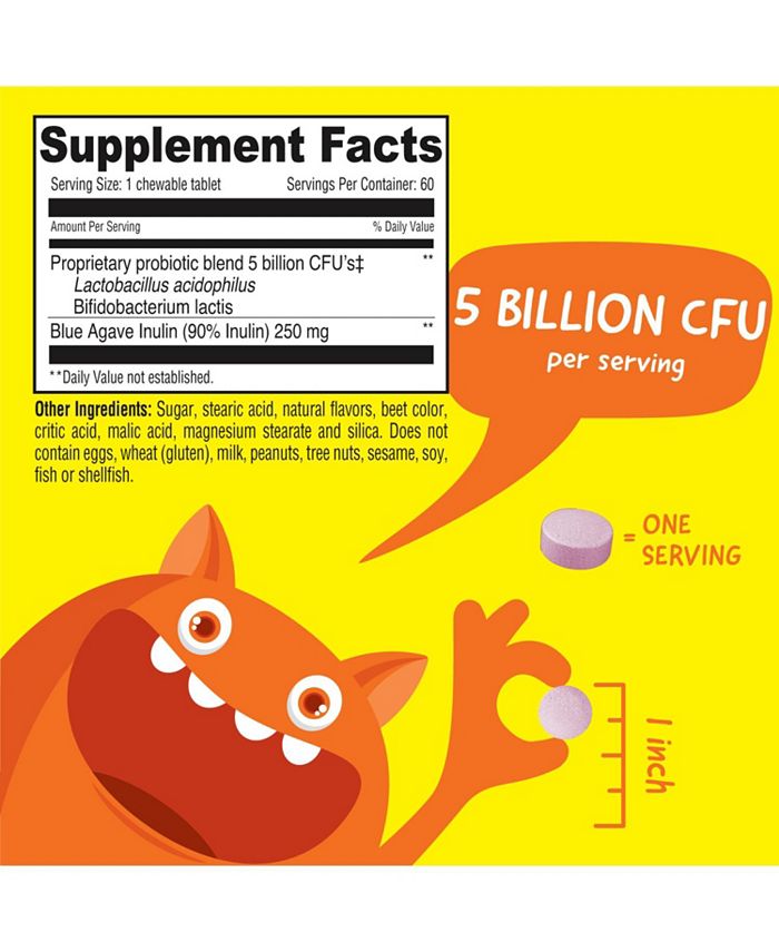 Vitaworks Kids Probiotic 5 Billion CFU Acidophilus Blend with Prebiotic ...