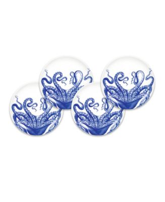 Caskata Lucy Octopus Canape Plate, Set of 4 - Macy's