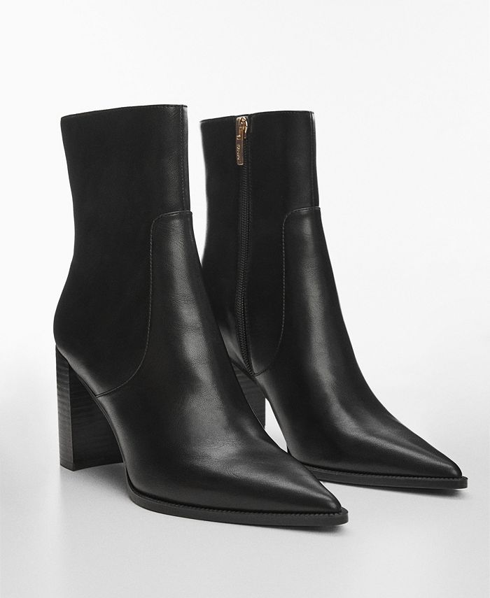 MANGO Women's Pointed Heel Ankle Boots - Macy's