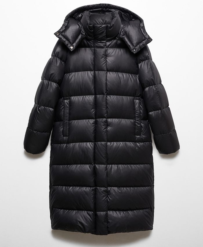 MANGO Women's Quilted Long Coat - Macy's