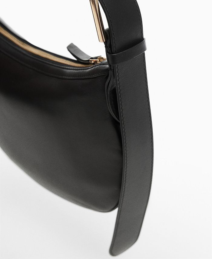 MANGO Women's Leather Shoulder Bag - Macy's