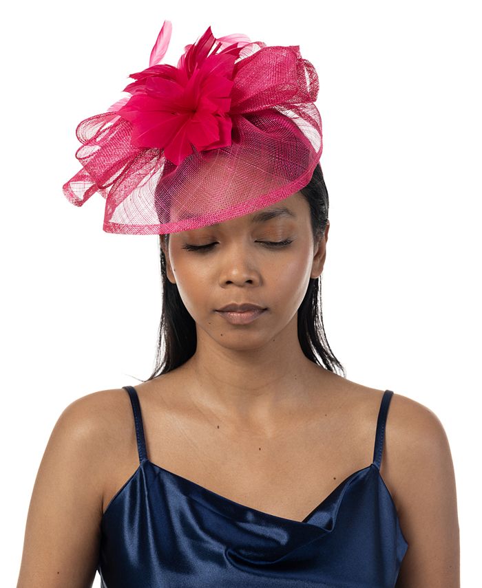 Bellissima Millinery Collection Women's Feather Sinamay Fascinator - Macy's