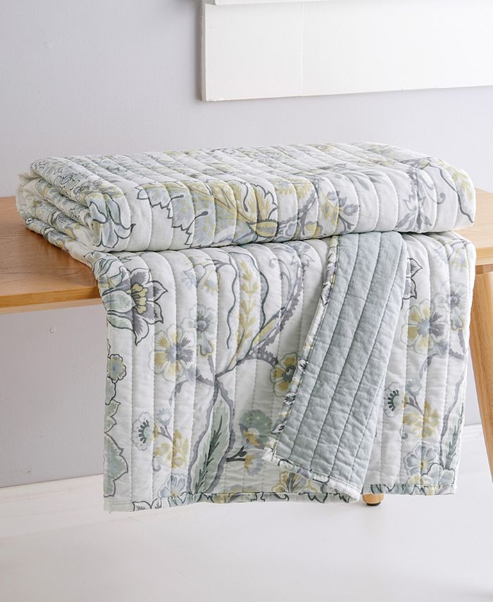 Levtex Ophelia Reversible Quilted Throw, 50" x 60" - Macy's