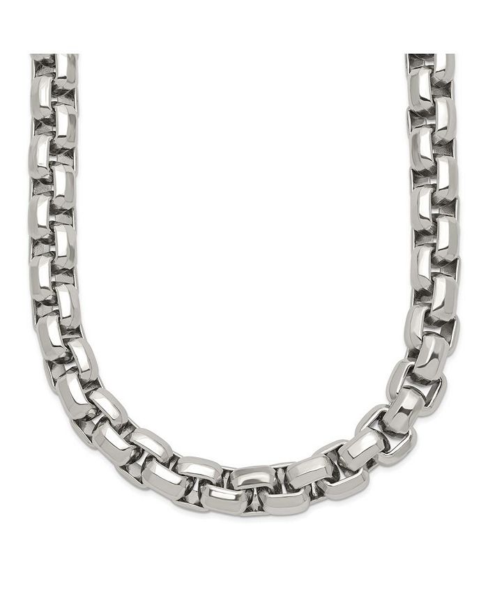 Chisel Stainless Steel Polished 24 inch Fancy Rolo Chain Necklace - Macy's