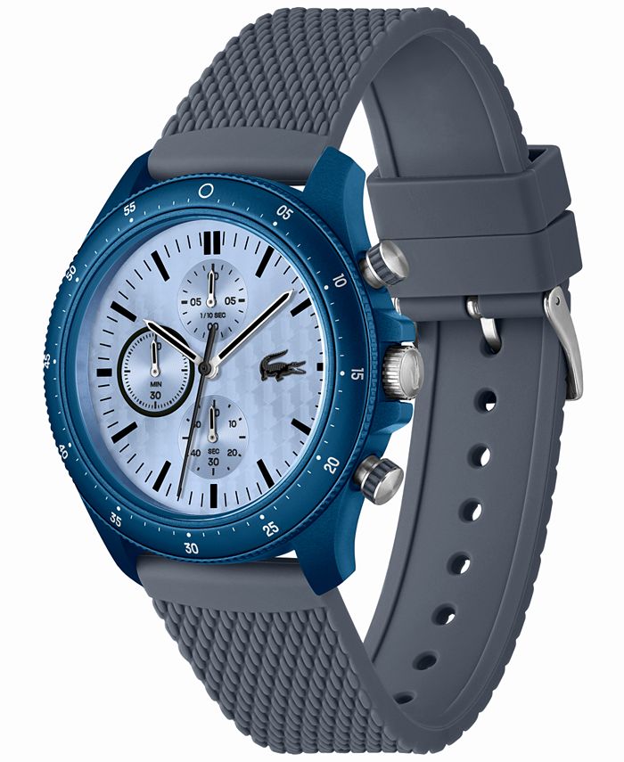 Lacoste Men's Neoheritage Chronograph Gray Silicone Strap Watch 42mm ...