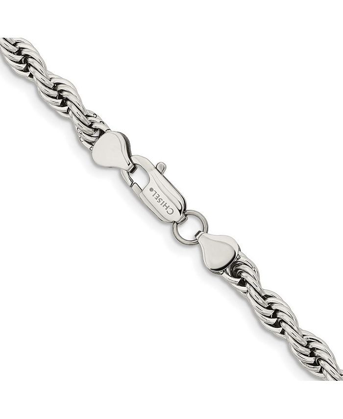 Chisel Stainless Steel 6mm Rope Chain Necklace - Macy's