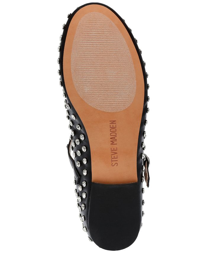 Steve Madden Women's Vinetta-R Rhinestone Mary Jane Flats - Macy's