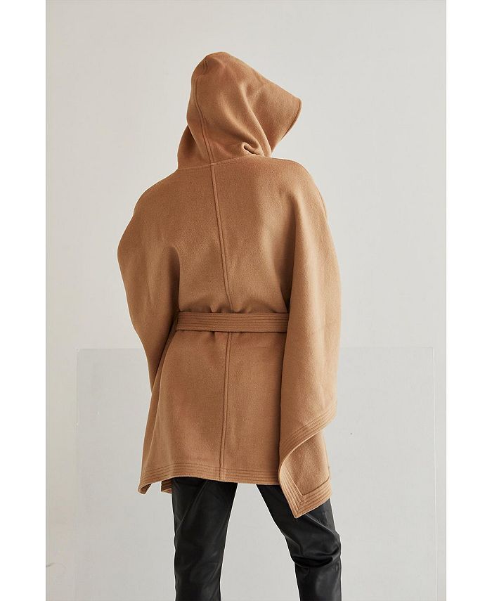 CRESCENT Women's Gemma Wool Blend Hooded Cape - Macy's