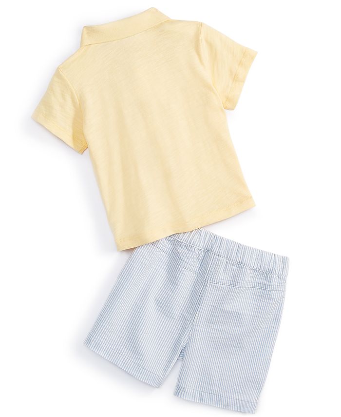 First Impressions Baby Boys Collared Shirt and Seersucker Shorts, 2 Piece Set, Created for Macy ...
