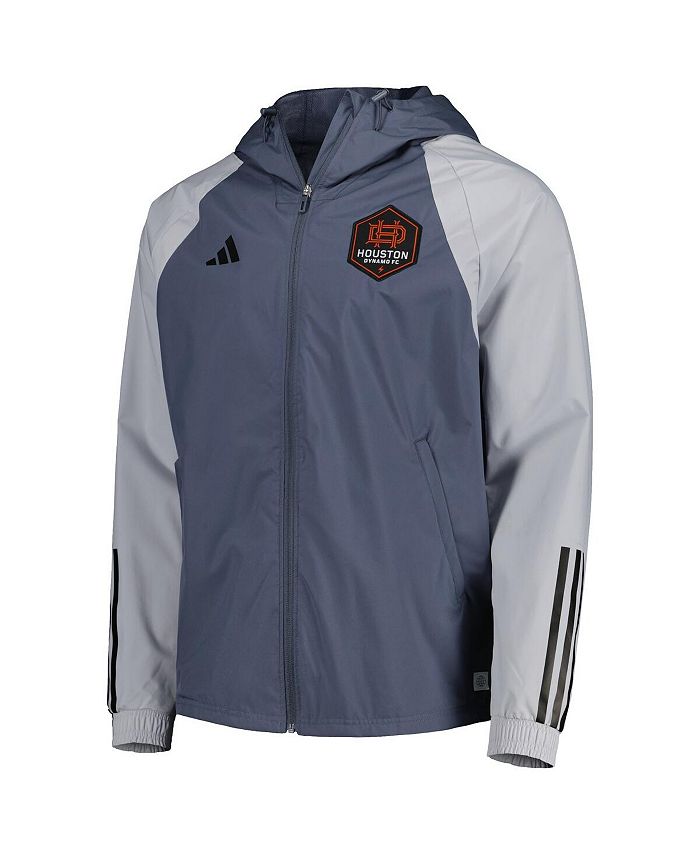 adidas Men's Charcoal Houston Dynamo FC All-Weather Raglan Hoodie Full ...