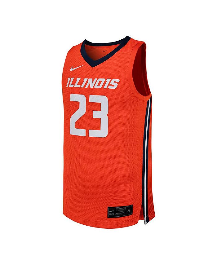 Nike Men's #23 Orange Illinois Fighting Illini Replica Basketball ...