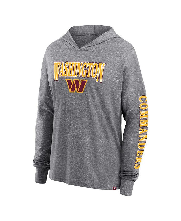 Fanatics Women's Heather Gray Washington Commanders Classic Outline ...