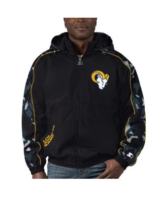 Men's Starter Black Los Angeles Rams Thursday Night Gridiron Full-Zip ...