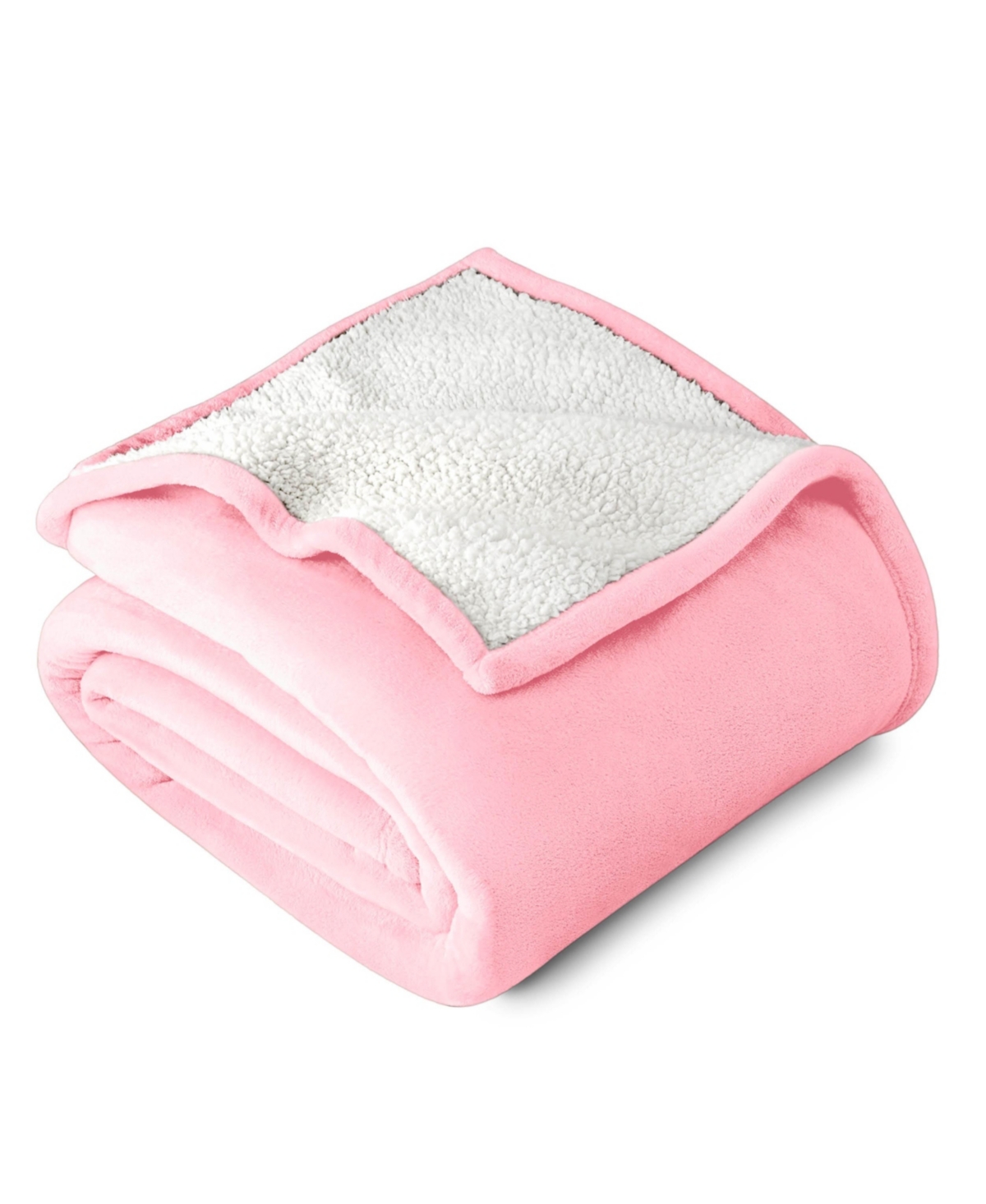 Click here for Bare Home Fleece Sherpa Blanket  King - Light pink prices