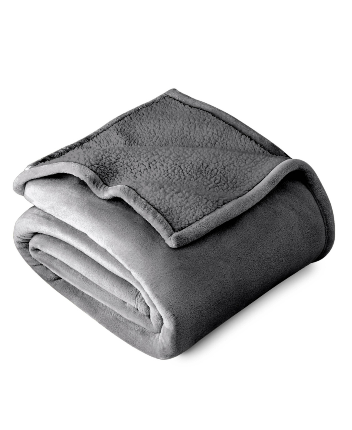 Click here for Bare Home Fleece Sherpa Blanket  King - Grey with... prices