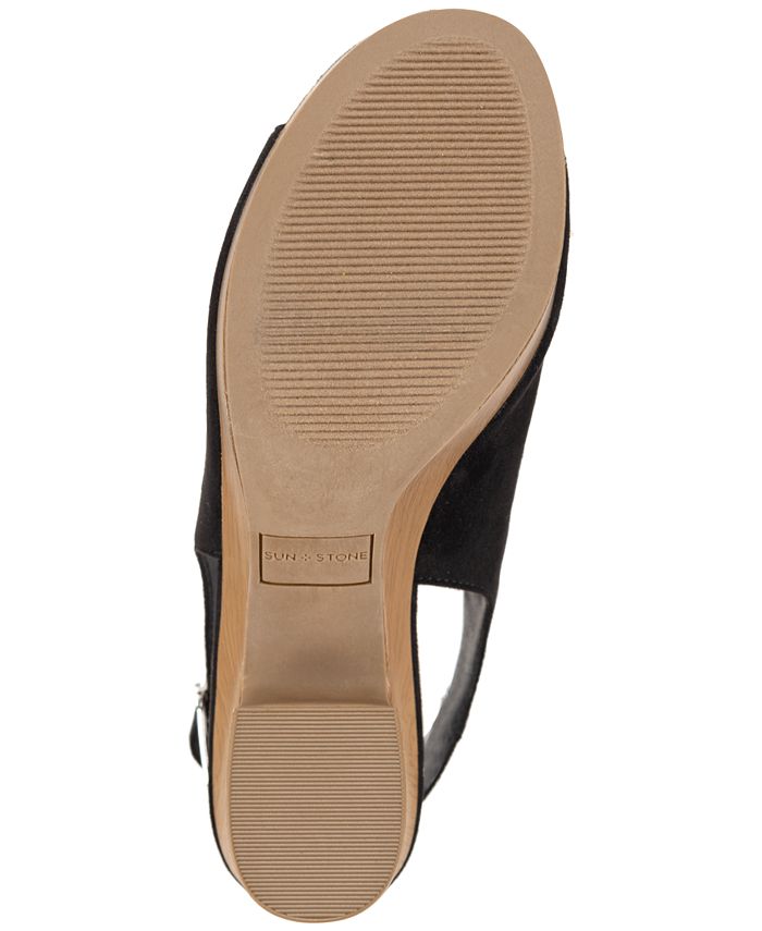 Sun + Stone Women's Jimmiee Peep Toe Block Heel Platform Shooties ...