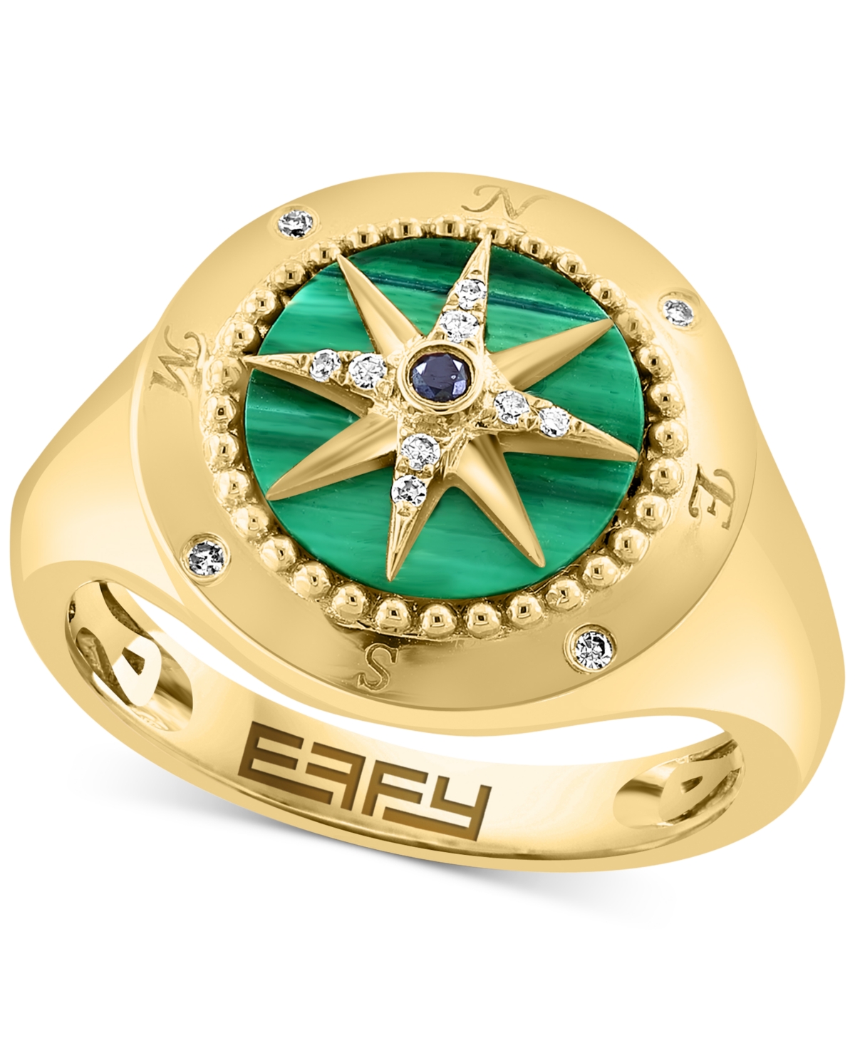 Click here for Effy Malachite & Diamond (1/20 ct. t.w.) North Sta... prices