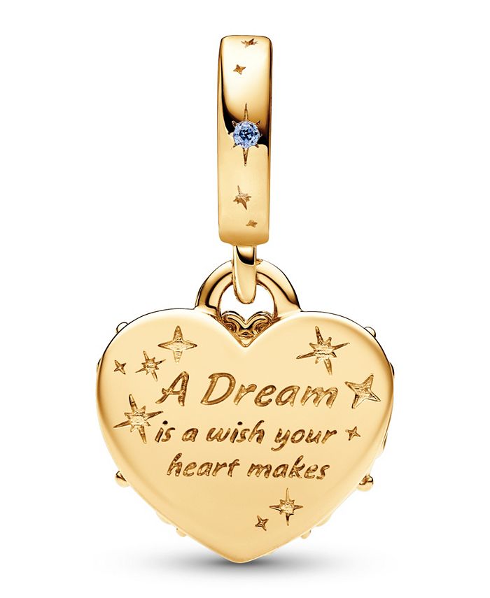 Pandora 14K Gold-Plated Disney Cinderella Heart Charm - Macy's