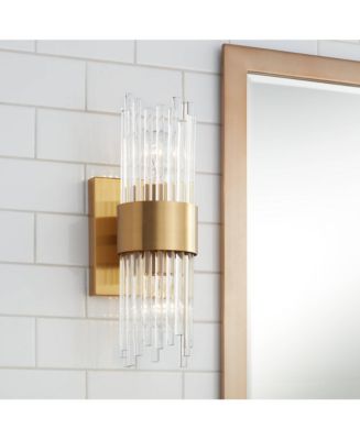 Stiffel Gillery Modern Wall Light Sconce Warm Brass Hardwire 5" 2-Light ...