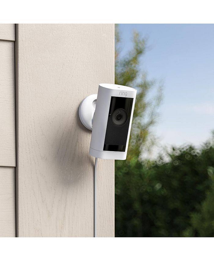 ring Stick up Cam Pro Plug-in in White - Macy's