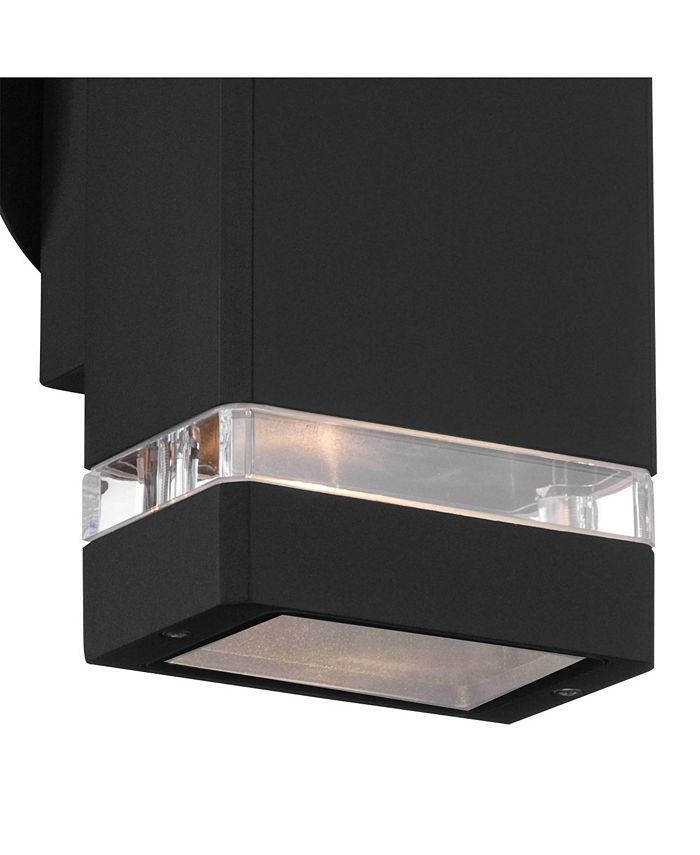 Possini Euro Design Sky ridge Modern Outdoor Wall Light Fixture Black 2 ...