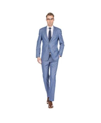 Brave man Men's Check Slim Fit Suits - Macy's