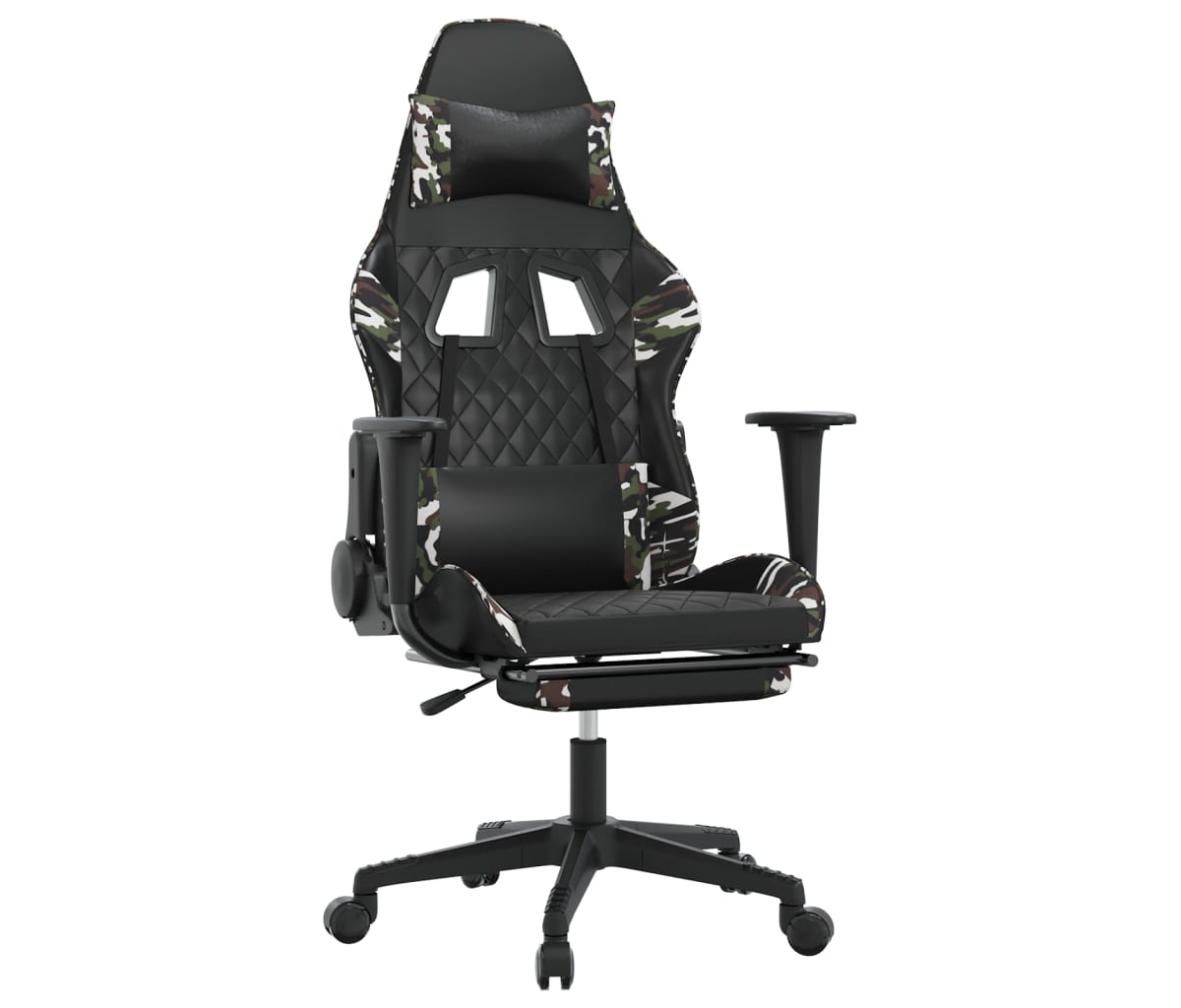 Click here for vidaXL Gaming Chair with Footrest Black and Camouf... prices