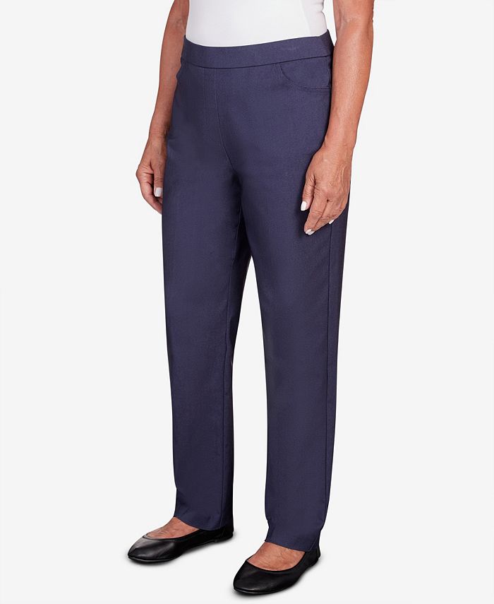 Alfred Dunner Women's A Fresh Start Denim Pull On Average Length Pants ...