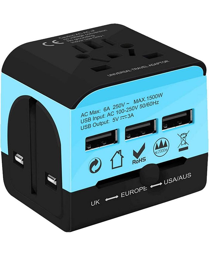 5 Core Travel Adapter International Power Adapter Plug Multi Outlet ...