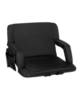 Extra Wide Portable Stadium Chair With Reclining Padded Back & Seat ...