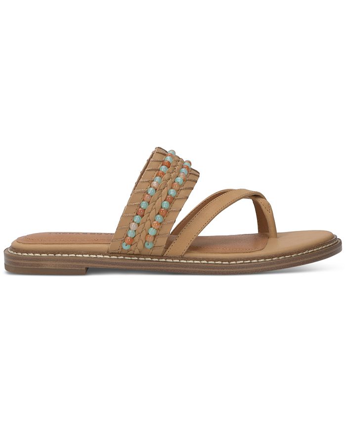 Lucky Brand Women's Kaykey Beaded Crisscross Flat Sandals - Macy's