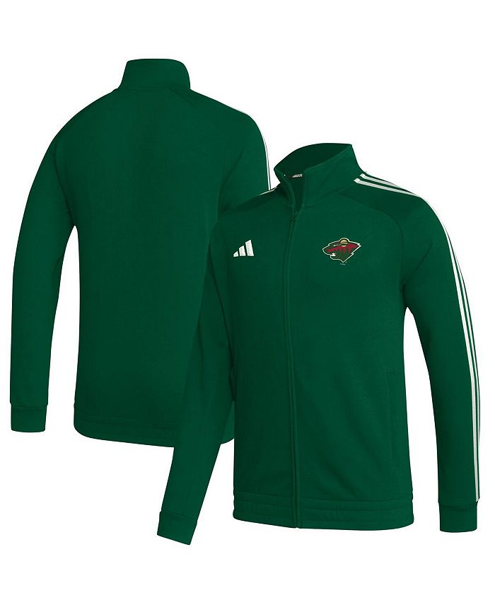 adidas Men's Green Minnesota Wild Raglan Full-Zip Track Jacket - Macy's
