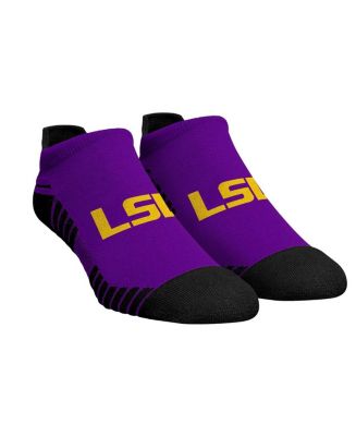 Men's and Women's Rock 'Em Socks LSU Tigers Hex Performance Ankle Socks ...