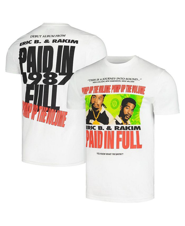 Global Merch Men's White Eric B. & Rakim Paid In Full T-shirt - Macy's