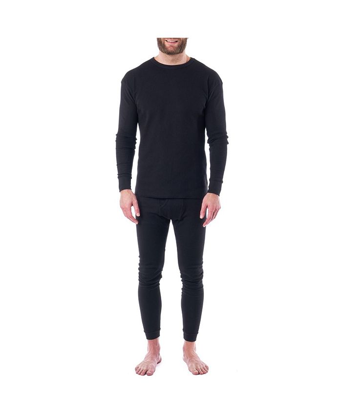 Alpine Swiss Men's 2 PC Thermal Long John Underwear Set Waffle Knit Top ...