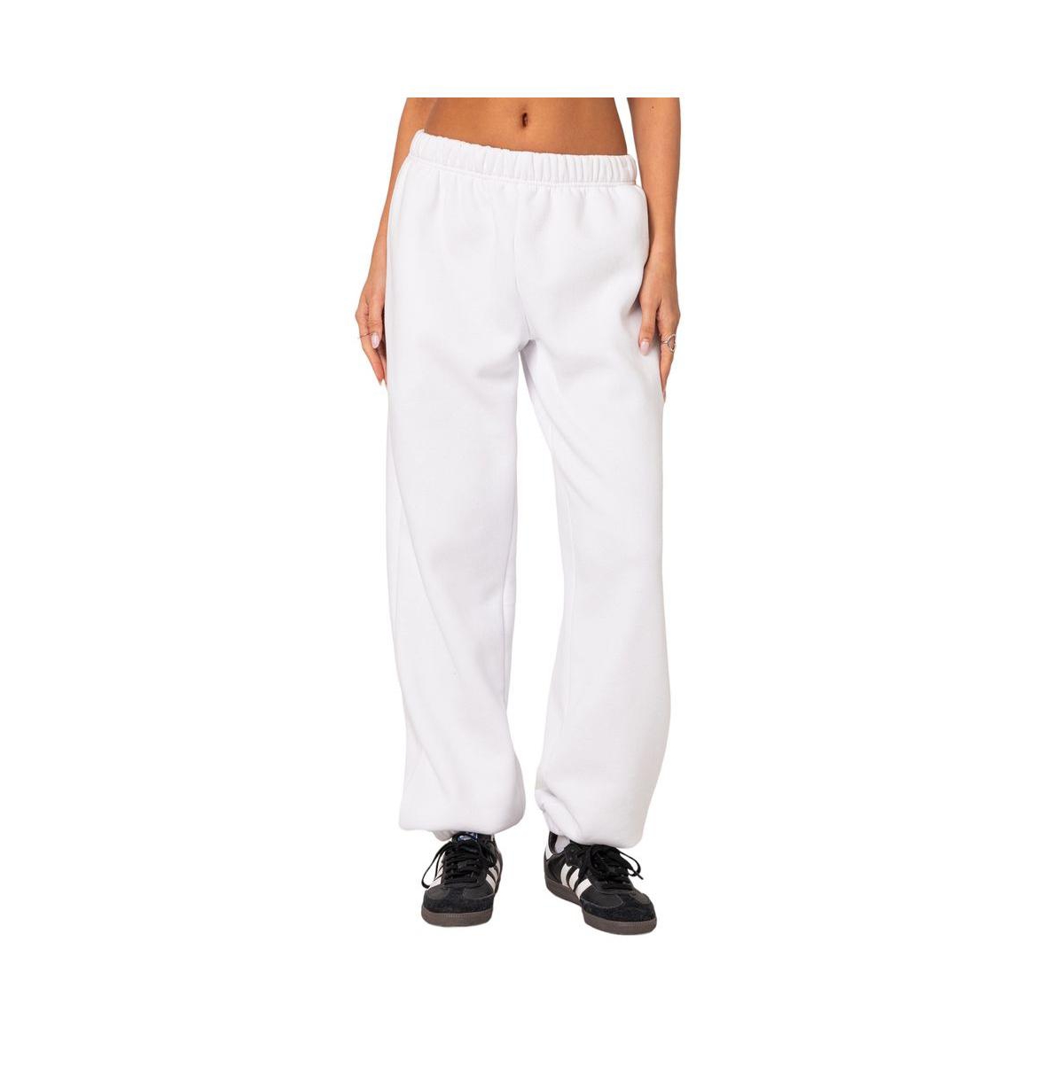 Click here for Edikted Womens Clark oversized sweatpants - White prices