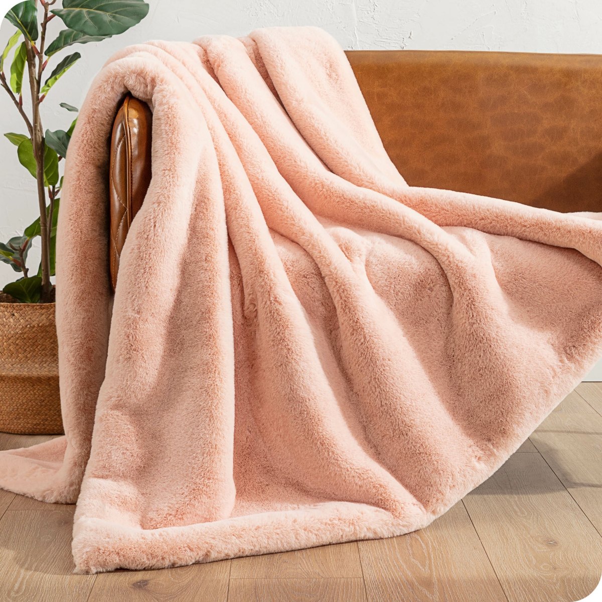 Click here for Bare Home Faux Fur Throw Blanket - Blush fur prices