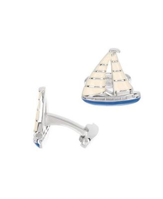 Blue Enamel Sailboat Cufflinks - Macy's