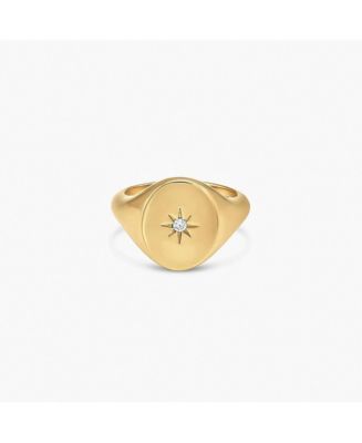 Sol Statement Adjustable Signet Ring - Macy's