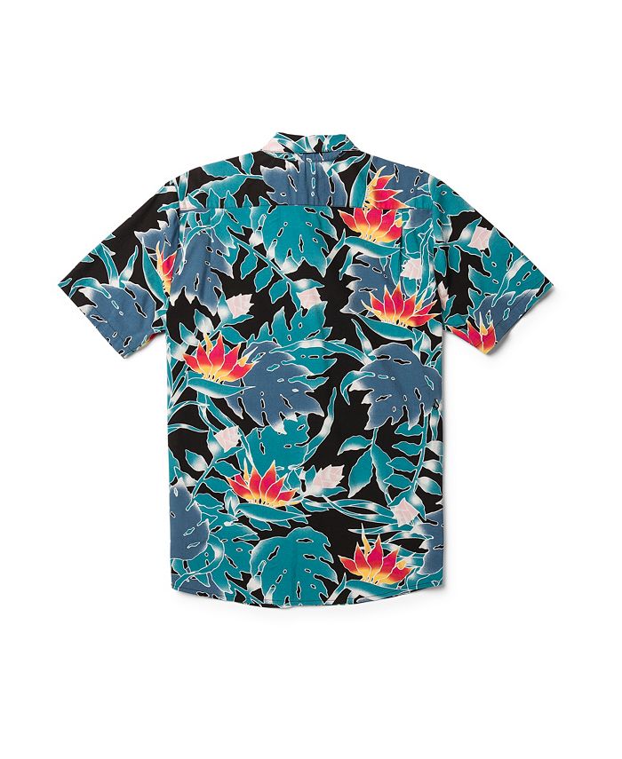 Volcom Men's Leaf Pit Floral Short Sleeve Shirt - Macy's