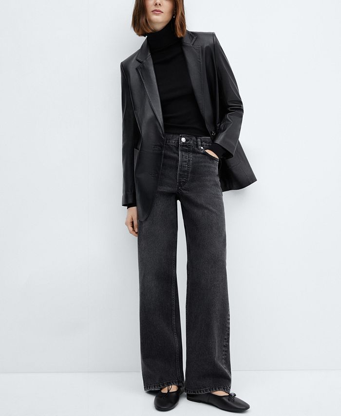 MANGO Women's High-Waist Wide Leg Jeans - Macy's