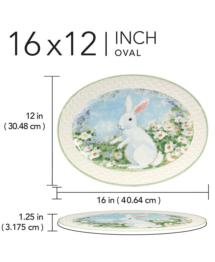 Certified International Easter Morning Oval Platter - Macy's