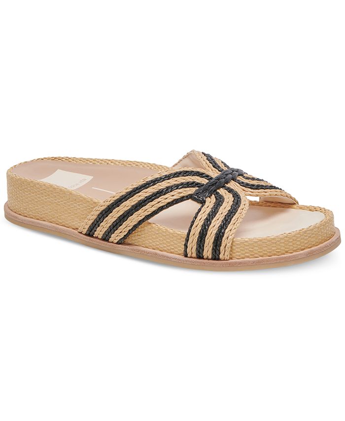 Dolce Vita Women's Selda Raffia Slide Footbed Sandals - Macy's