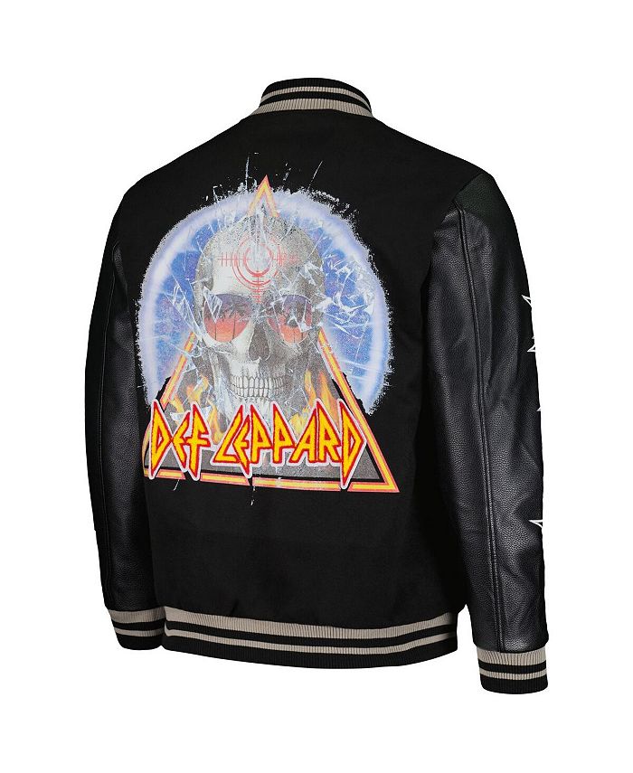 Reason Men's and Women's Black Def Leppard Hysteria Tour Varsity Full ...