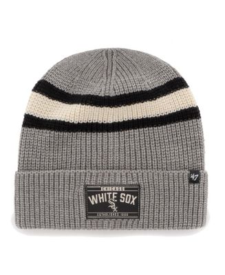 Men's '47 Brand Graphite Chicago White Sox Penobscot Cuffed Knit Hat ...